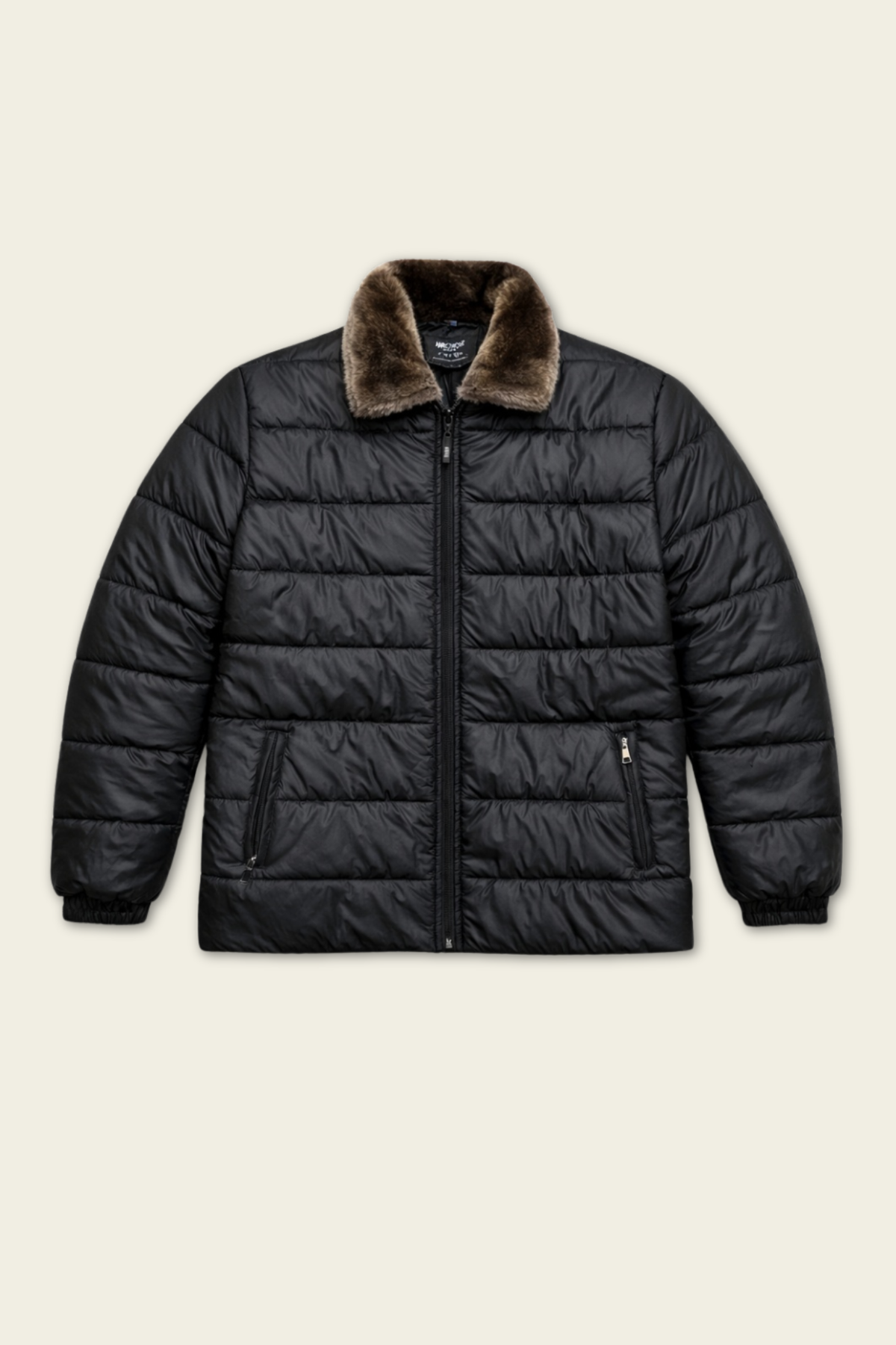 Atlas Fur-Collar Puffer Jacket - Midnight Black – Aeronore